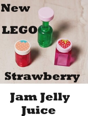 New LEGO Jam Jelly Jar Strawberry Juice Wine Summer Treats Ice Cream ...