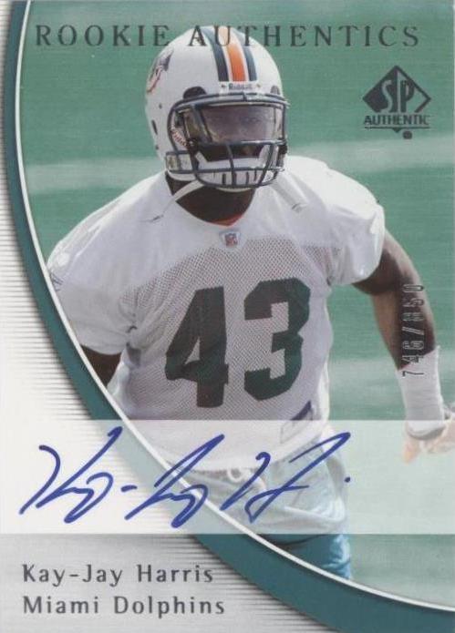 2005 SP Authentic - Rookie Authentics Kay-Jay Harris #183 /850 (AU, RC ...