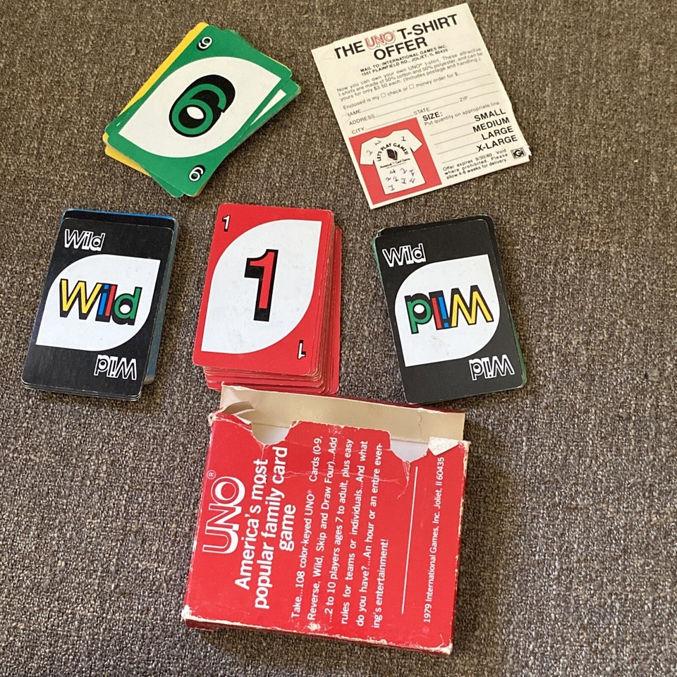 Vintage 1979 UNO Card Game 108 Cards Complete Set In Original Box | eBay