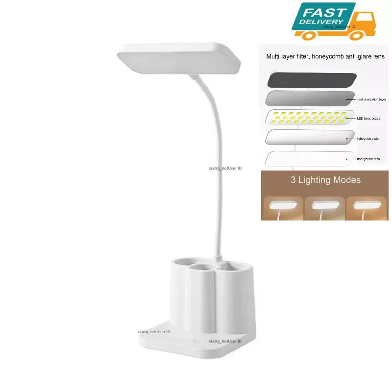 👍Dimmable LED Desk Light Touch Sensor Table Bedside Reading Lamp ...
