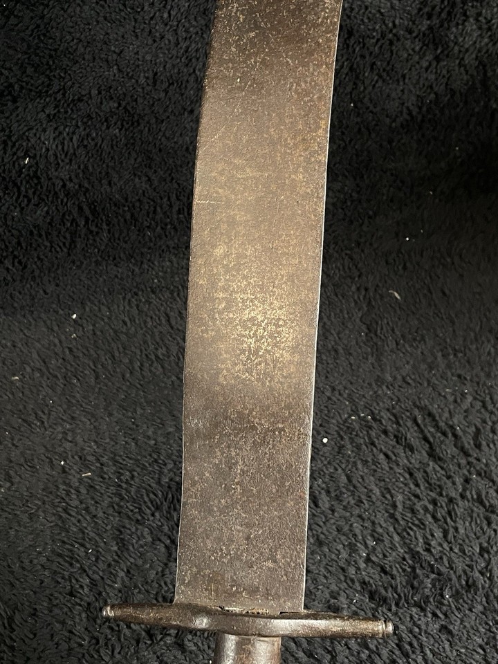 Civil War Bowie Primitive CSA Sword Clip Point, Wooden Grip Confederate ...