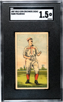 1887 N284 Buchner Gold Coin Mark Polhemus Indianapolis SGC 1.5 | eBay