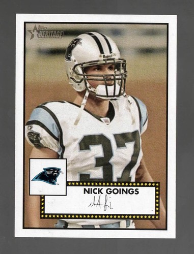 2006 Topps Heritage Nick Goings Carolina Panthers #23 Near Mint Black ...