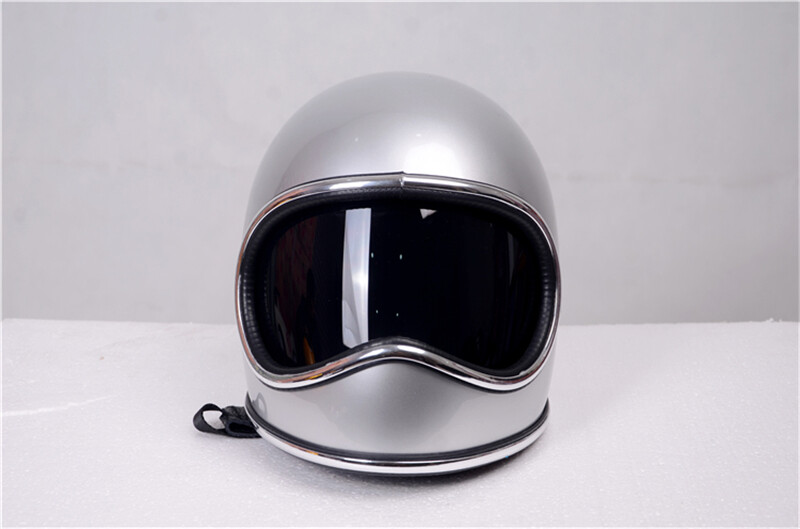 Full Face Motorcycle Helmet Retro Style Rider Small Helmet with Shield ...