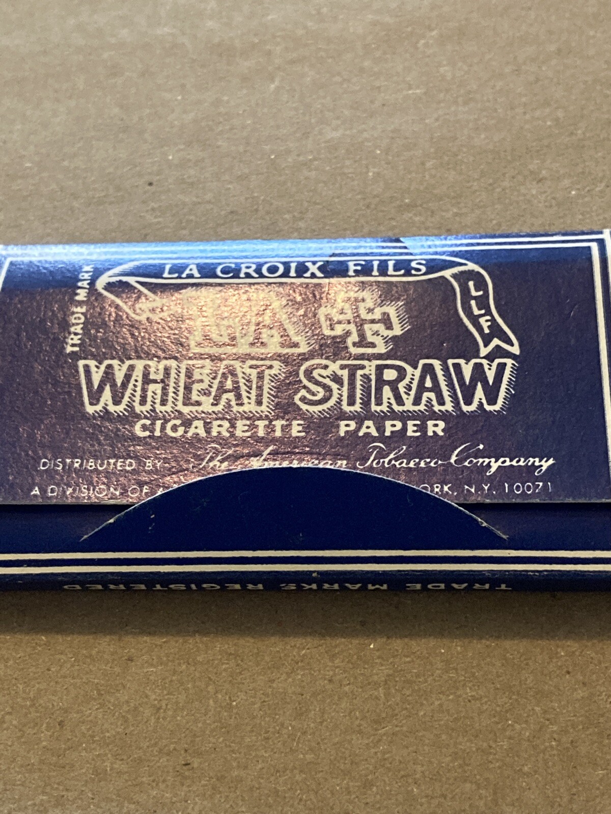Vintage Wheat Straw Cigarette Rolling Papers, La Croix Fils, Full Pack ...