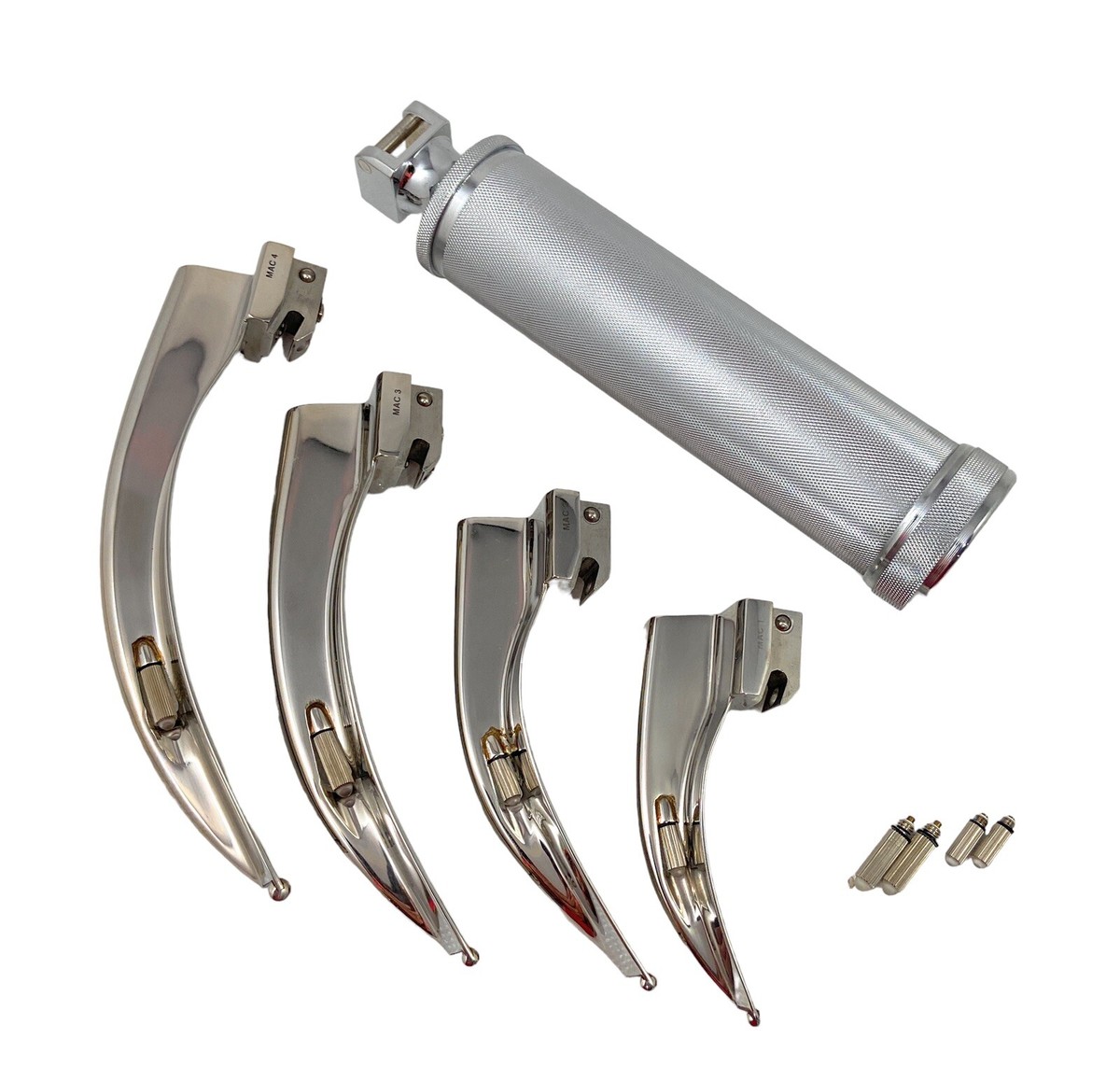 Blade Only Medical Laryngoscopes Laryngoscope Set - 4 MAC Blades, 1 ...