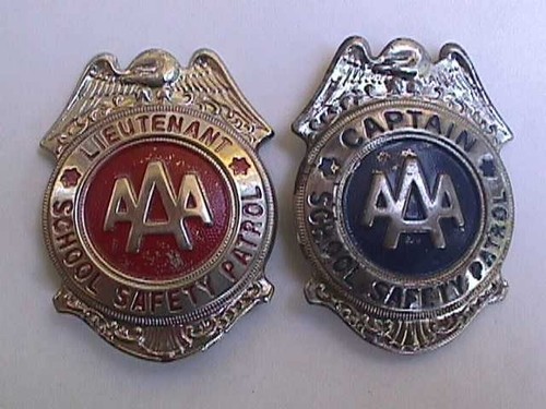 AAA Safety Patrol Metal School Badges U-REPAIR RESTORE RUSTY BENT ...