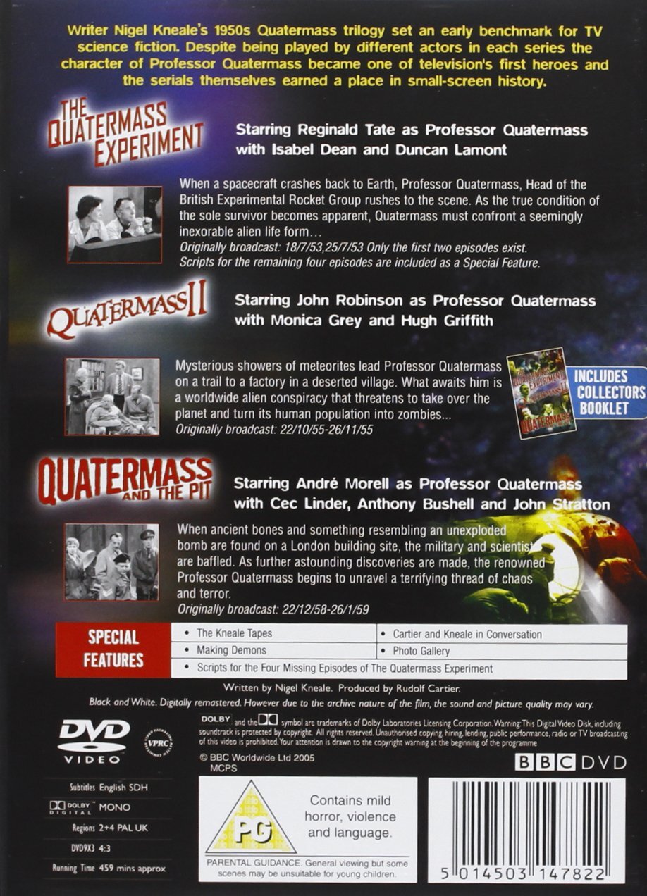 The Quatermass Collection DVD 3 Disc Set Region 2 4 PAL Nigel Kneale ...