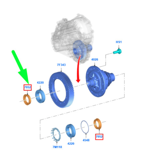 FORD TRANSIT MK4 DRIVESHAFT OIL SEAL ASSY 1490305 8C1R-3K169-AA ...
