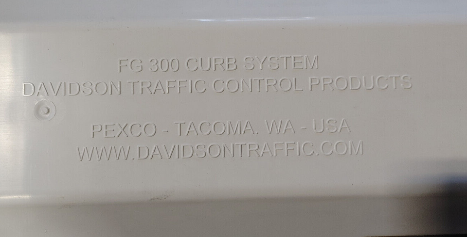 5 Pack Pexco FG 300 Curb Section White 80CURB10 Interstate Grade (Z3C ...