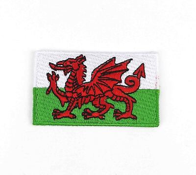 Wales Welsh National Flag embroidered Iron on Red Dragon Patch 3198 | eBay