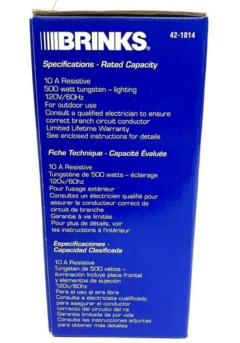 Brinks 24 Hour Timer Outdoor Analog 42-1014 Waterproof Energy Saving ...