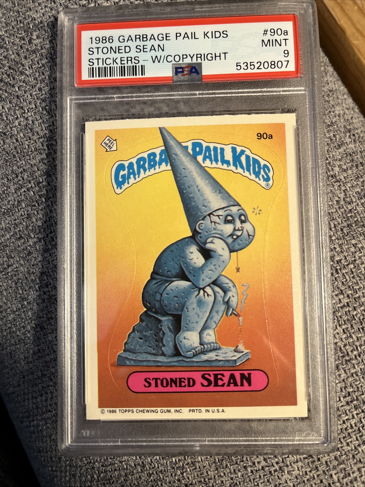 1986 Garbage Pail Kids Series 3 #90A Stoned Sean-With Copyright RARE ...