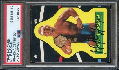 HULK HOGAN PSA/DNA AUTO 10 1985 TOPPS WWF STICKERS #1 HOF *AB0310 | eBay