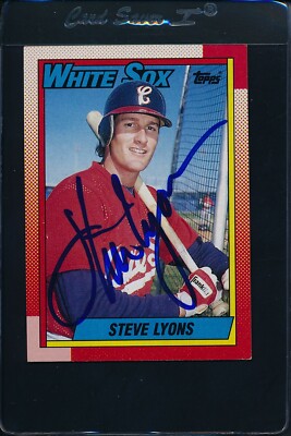 1990 Topps #751 Steve Lyons White Sox Signed Auto *20356 | eBay
