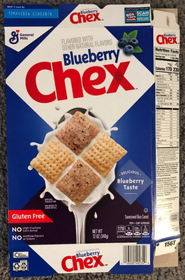 EMPTY Blueberry Chex Cereal Box Muddy Buddies & Trail Mix Recipes ...