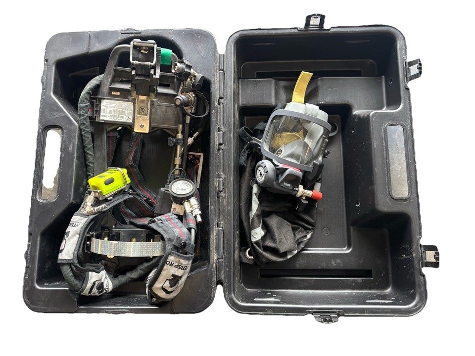 Interspiro Spiromatic S4 SCBA Rig Regulator Harness with MASK & Case ...