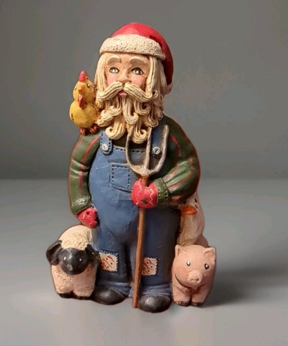 Jim Shore Farmer Santa Farm Animals Figurine Resin Americana 1990 | eBay