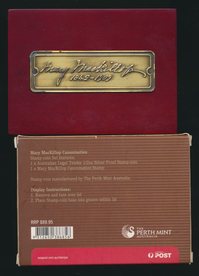 Australia: 2010 60c Mary Mackillop Legal Tender Coin & Stamp Set ...