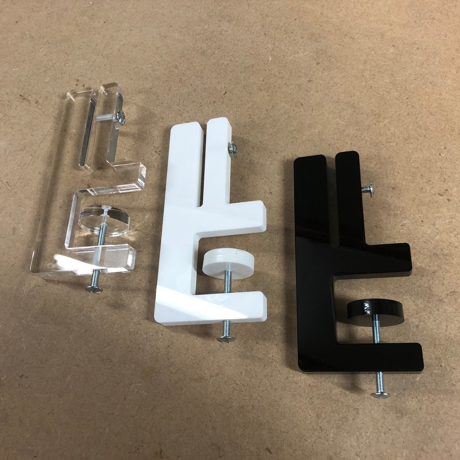 Acrylic screen Sneeze Office Counter Desk perspex Divider desk clamp ...