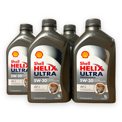 4x1 Li Shell Helix Ultra Professional AV-L 5W-30 Motoröl 5W30 VW 504 00 ...