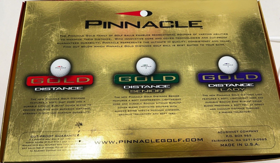 PINNACLE GOLD DISTANCE Yellow 30balls | eBay