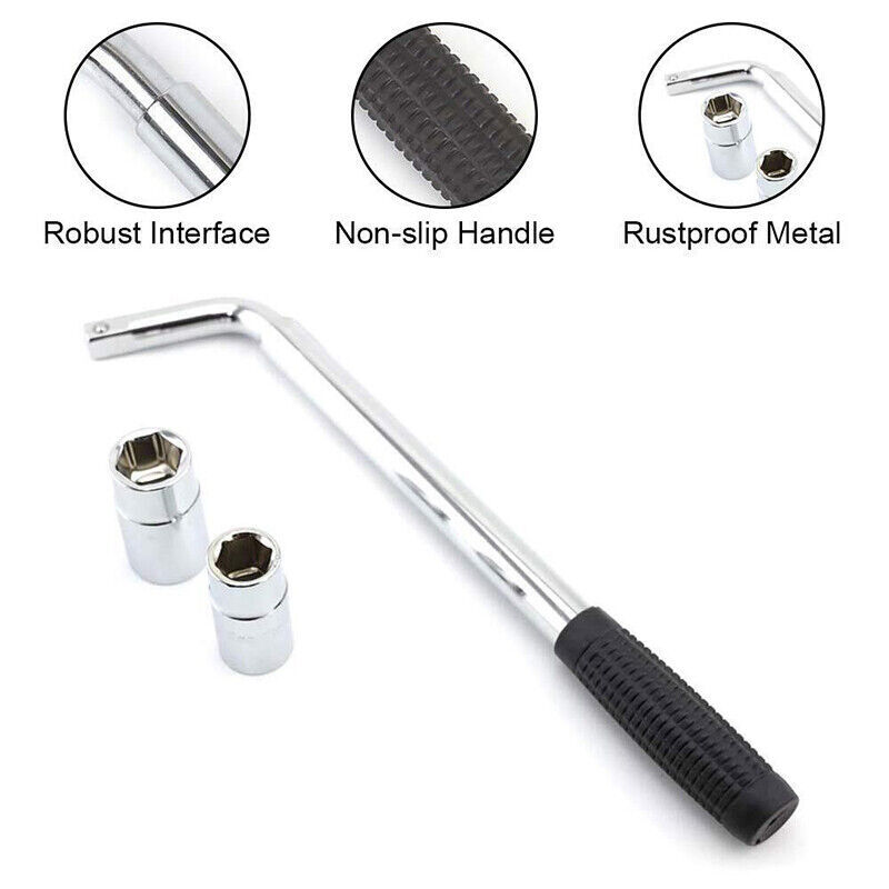 Extendable Wheel Brace Wrench Telescopic 17 19 21 23MM Car Van Socket ...