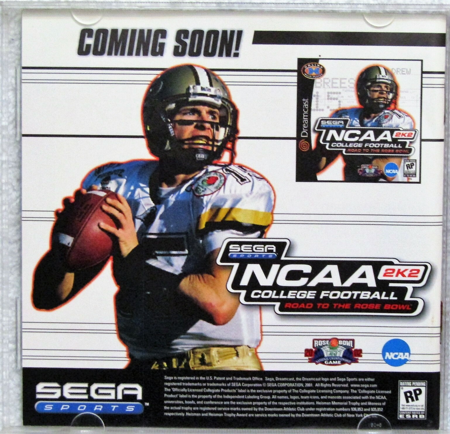 NFL 2K1 for Sega Dreamcast - Randy Moss - SAS - Sega All Stars ...