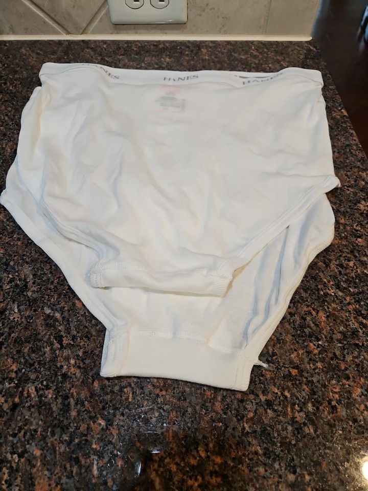 Hanes 6 Pairs Our Most Comfortable Briefs Underwear Size XL White New ...