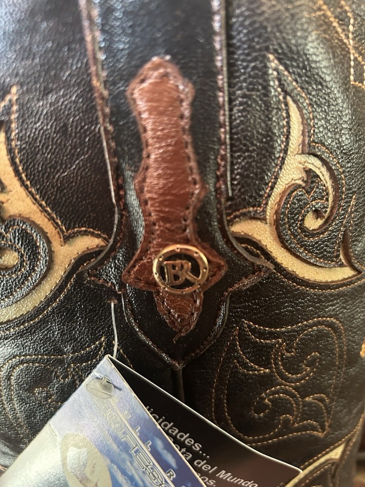 Botas Bull Rider Cowboy Boots Ostrich Leather. Men’s sz11.5 - 12 Mex Sz ...