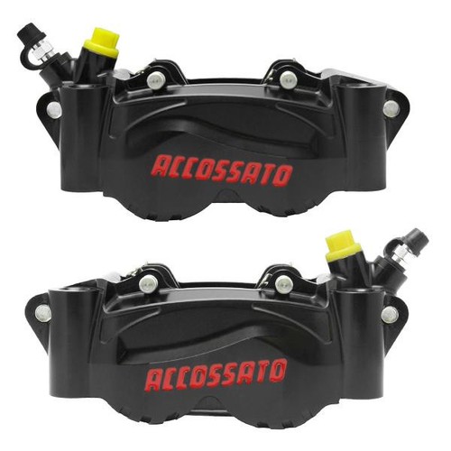 Accossato pair of radial black brake calipers Billet 2 piece Caliper ...