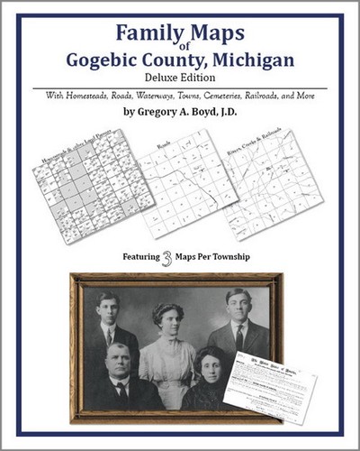 Family Maps Gogebic County Michigan Genealogy MI Plat | eBay