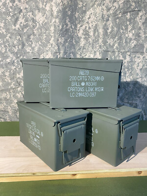 Ammo Can 4 Pack Combo 2 X M2A2 .50Cal , and 2 X M19A1 .30 Cal 5.56 ...