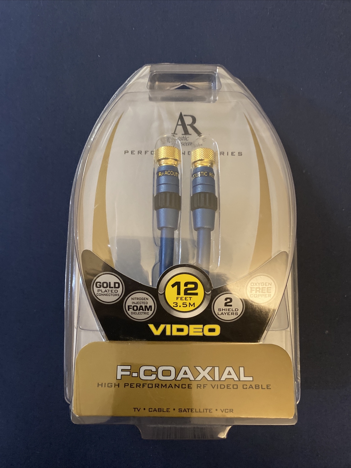 Acoustic Research F-Coaxial High Performance RF Video Cable 12 Feet 3 ...