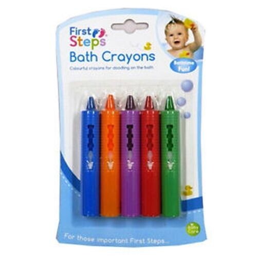 5 Coloured Bath Crayons Tiles Crayon Kids Paints Drawing Washable Fun ...