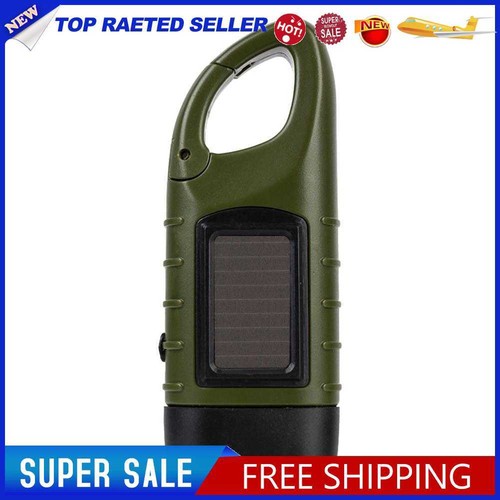 Hand Crank Solar Dynamo Torch Lamp Outdoor Emergency LED Flashlight ...