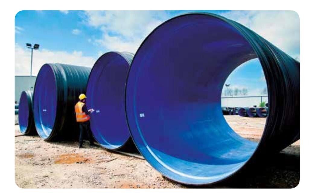 900mm Twinwall Plastic Pipe Drain Duct Tunnel Tube Large Culvert Ditch ...