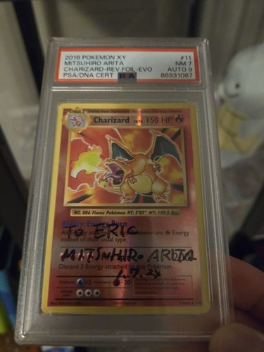 2016 Pokémon XY Autographed Mitsuhiro Arita Holo Charizard PSA 7 Auto 9 ...