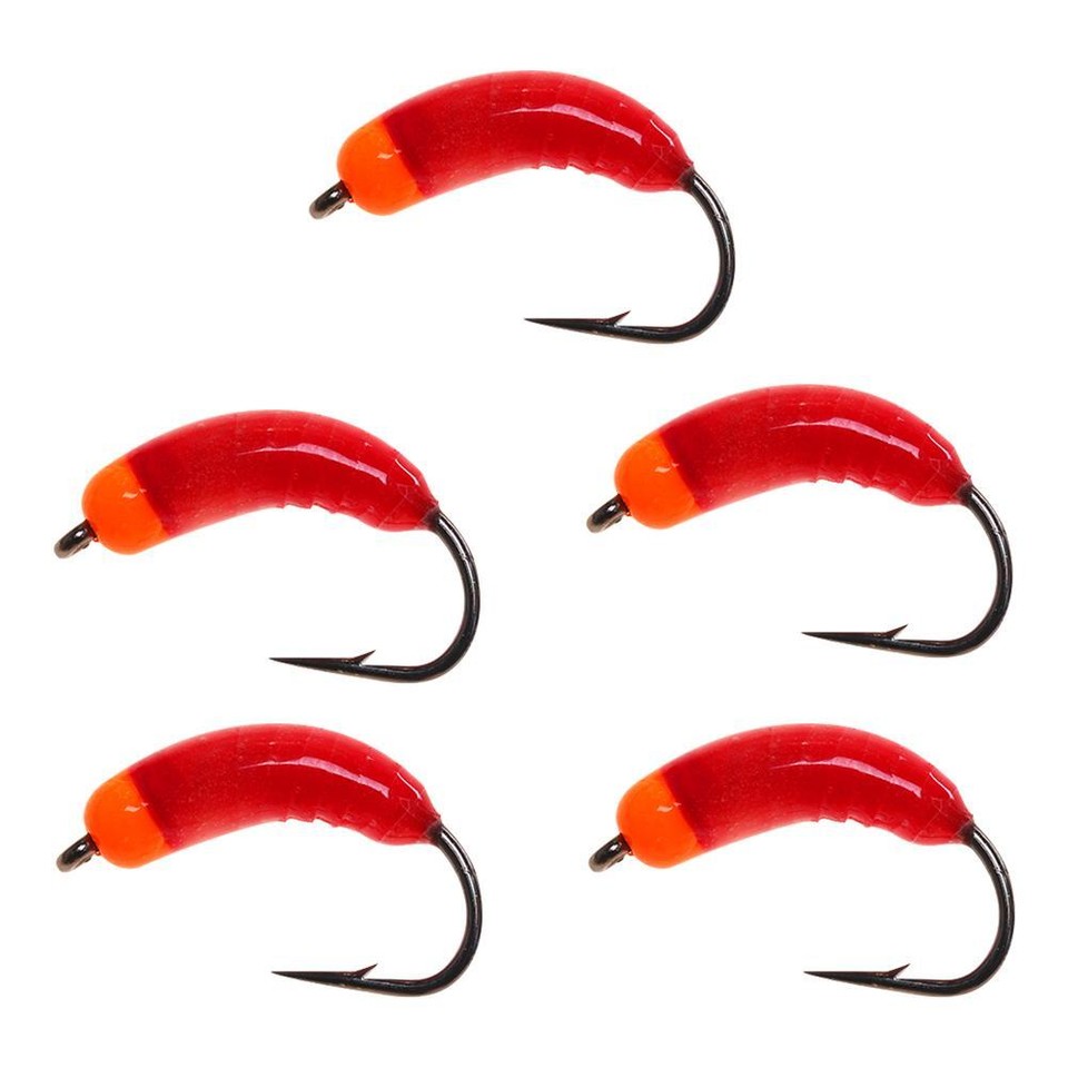12 Earth Worm Fly Nymph Bugs for Trout Perch Bluegill Whitefish Fly ...