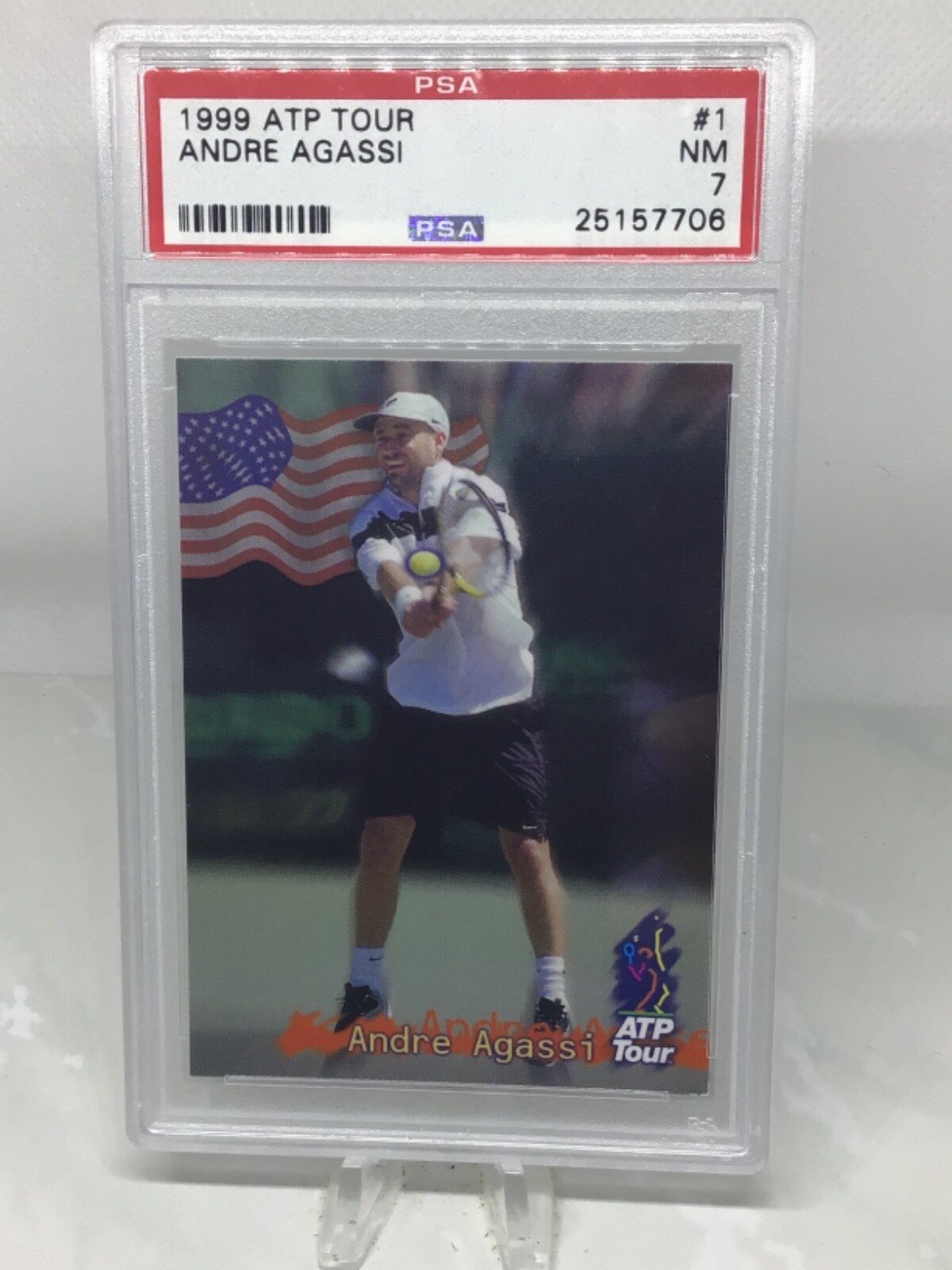 1999 ATP Tour #1 Andre Agassi PSA 7 (Top Pop, Pop 1) | eBay