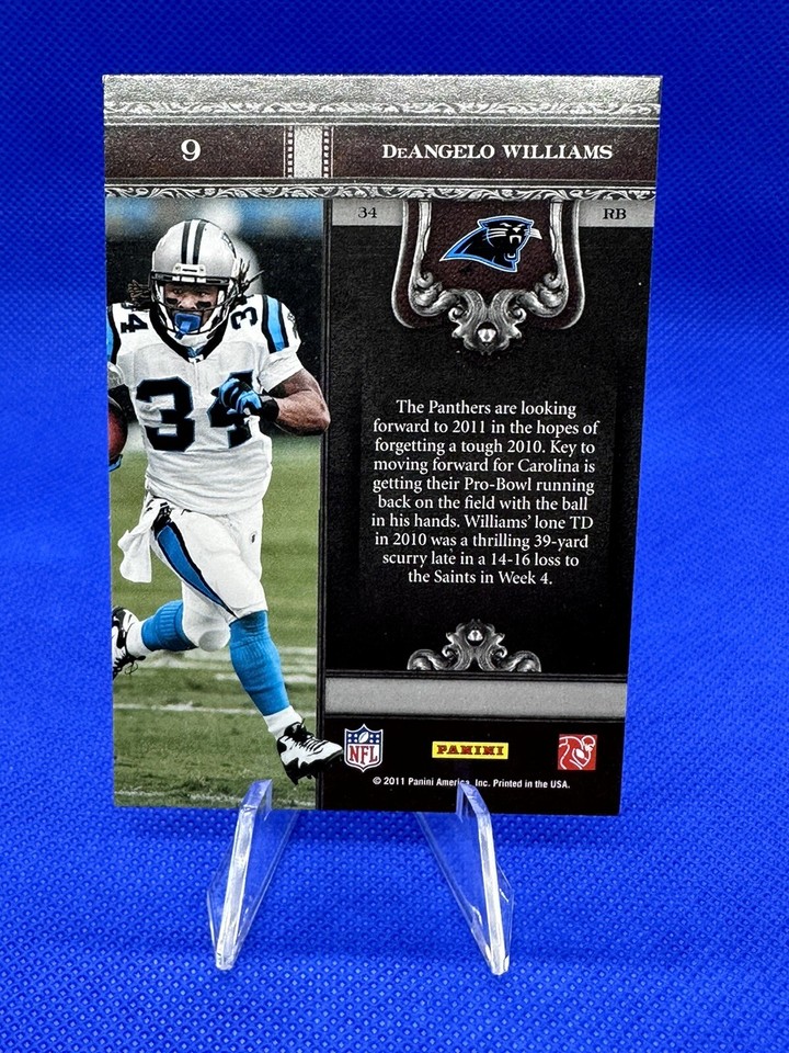 2011 Panini Crown Royale The Zone DeAngelo Williams #9 Carolina ...