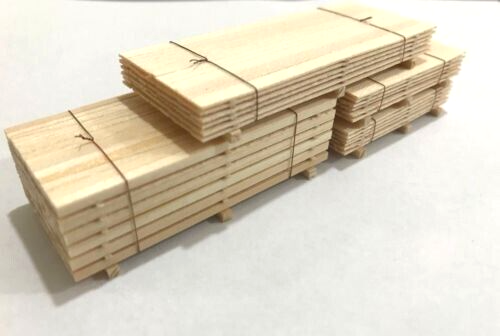 HO Scale Loads - 11483 - 4 Stacks of assorted Timber Beams and Planks ...