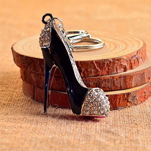 Lady Gift Rhinestone Enamel Stiletto High Heel Shoe Crystal Keychain ...