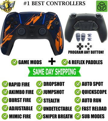 Glow in the Dark Mecha Pro V4 Modded+4 Paddles Silent Modz Controller ...