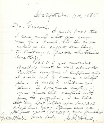 Distinguished Union Gen. Hawley Will Toast The Pilgrims, Who Believed ...