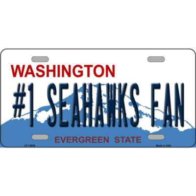 Number 1 Seahawks Fan Novelty Metal License Plate Tag Tag LP-13526 | eBay