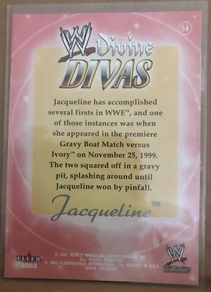 Jacqueline 2003 Fleer WWE Divine Divas Card #54 | eBay