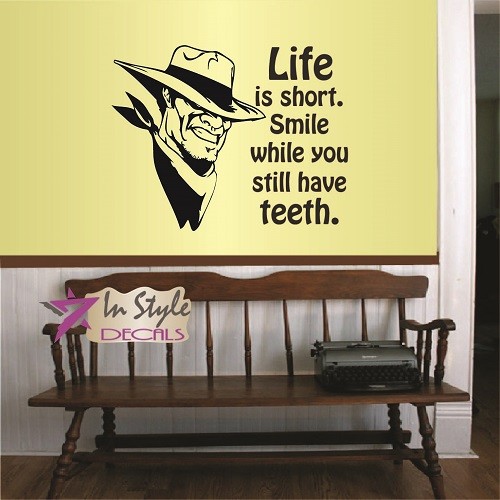 Vinyl Decal Cowboy Bank Robber Bandit Man Boy Western Quote Room Wall ...