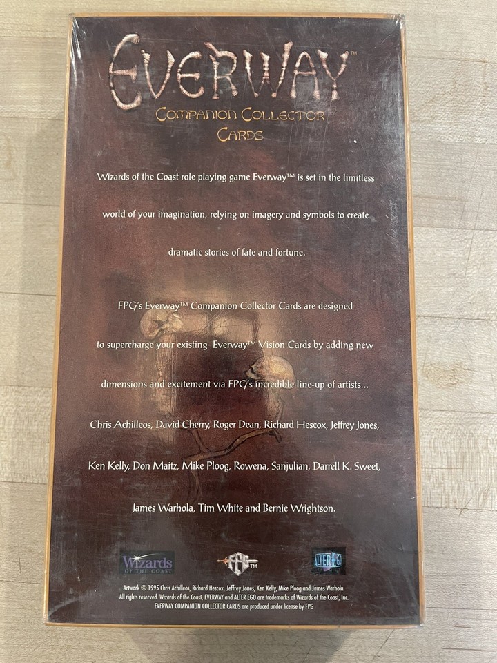 1995 EVERWAY Factory Sealed “WIZARDS OF THE COAST CARDS BOX” - 36 PACKS ...