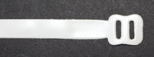 *VINTAGE DOLL SIZE WHITE VINYL BOOK STRAP OR BELT--5" LONG--EXCELLENT ...